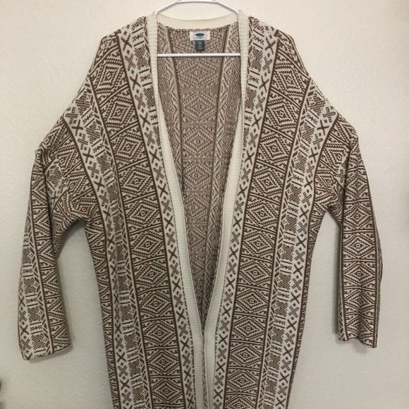 Old Navy | Sweaters | Old Navy Open Front Geometric Cardigan Sweater ...